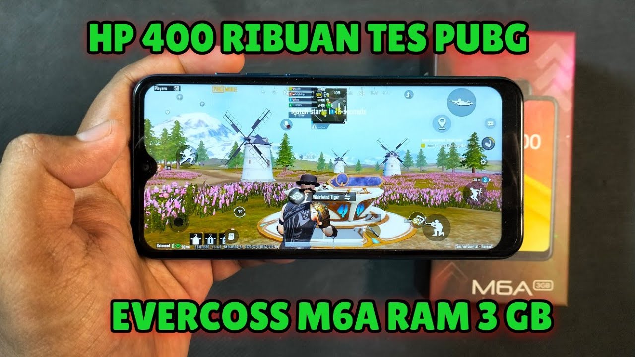 HP 400 RIBUAN TES MAIN PUBG EVERCOSS M6A RAM 3 GB - YouTube