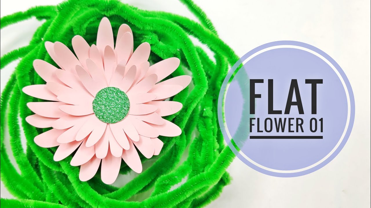 DIY Paper Flat flower 01| How to make Paper flower backdrop tutorial ...