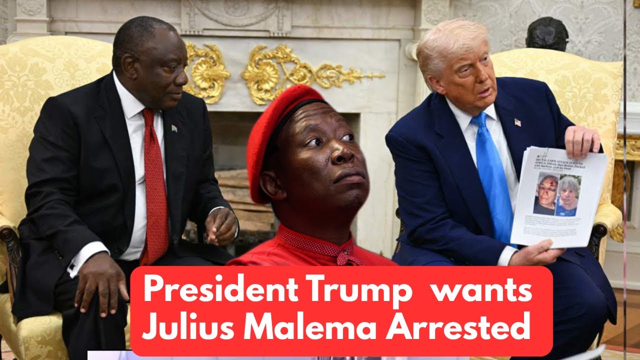 President trump want Julius malema arrested over fake white genocide ...
