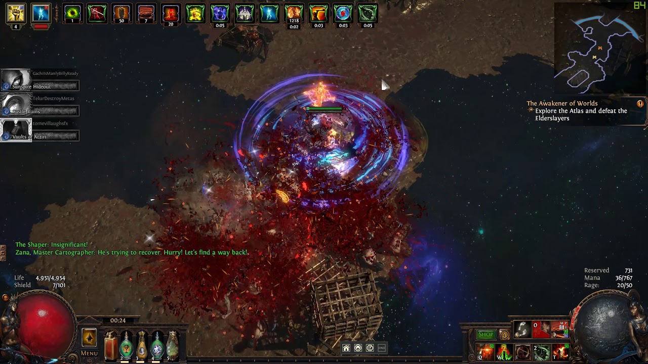 3.9 MSC POE Buffed Shaper damage test - YouTube