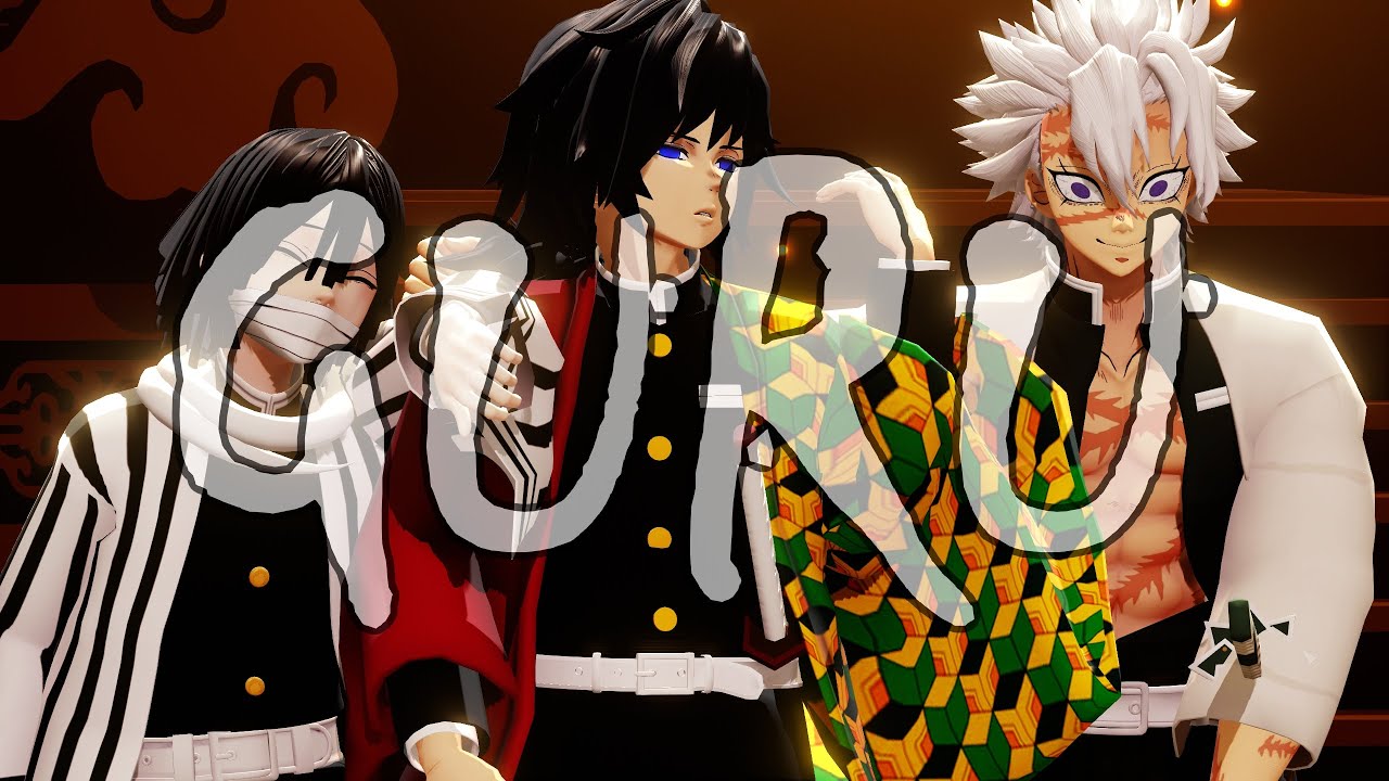 【Demon Slayer x MMD】 GURU 【Sanemi/Obanai/Giyuu】 - YouTube