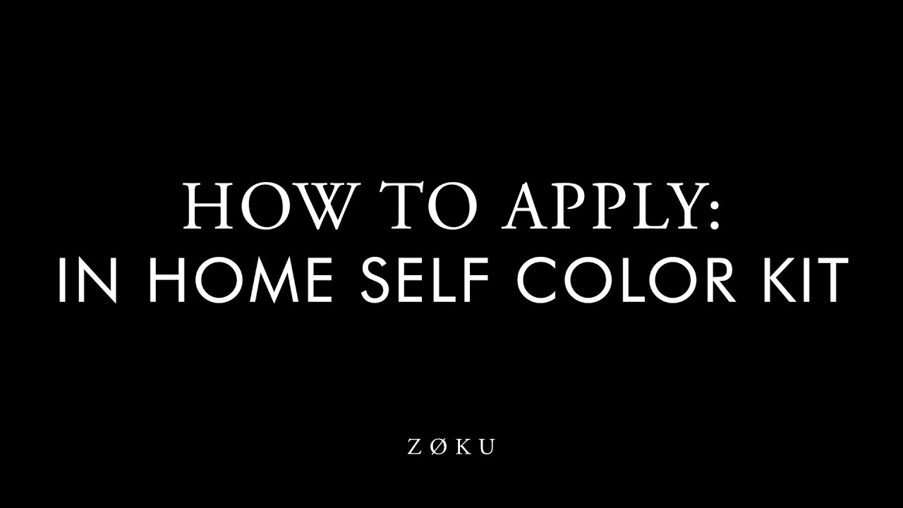 In Home Self Color Kit Tutorial - YouTube