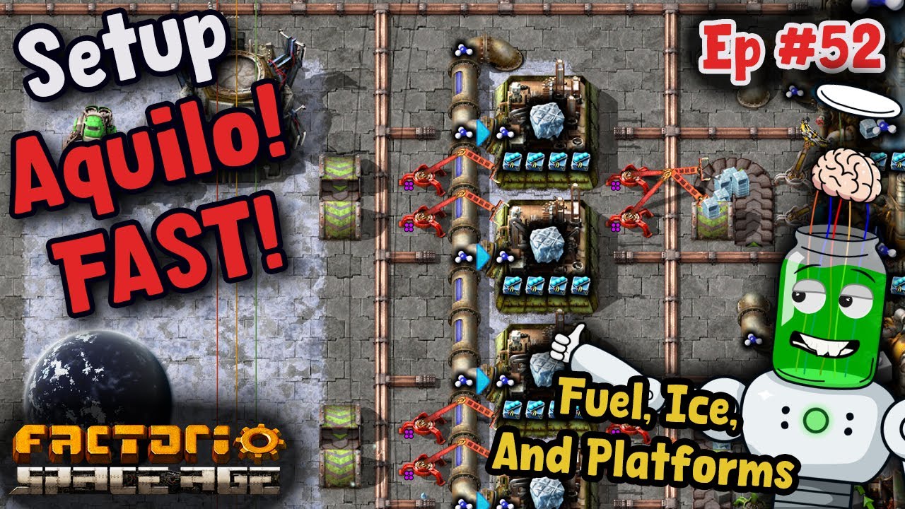 Aquilo Setup | Let's Play Factorio Spage Age | Ep52 - YouTube