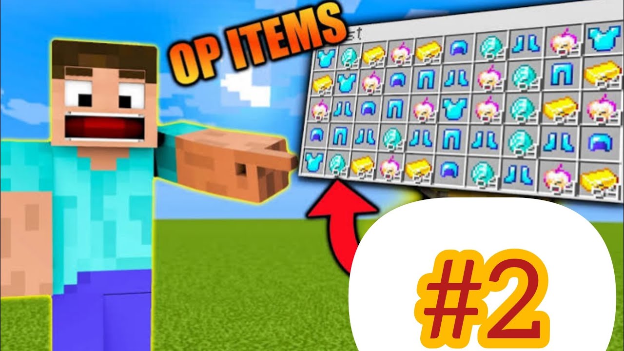 Minecraft pocket edition,but chests give💎💎 op items episode 2#minecraft ...
