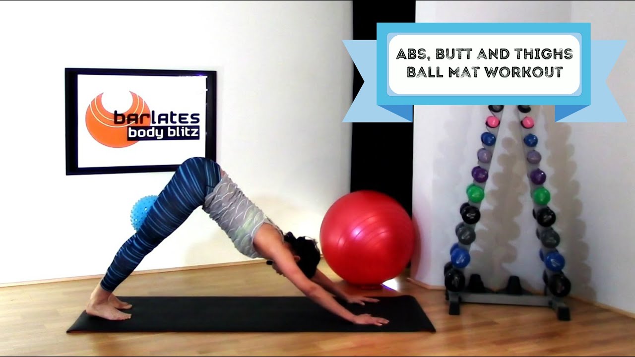 25 Min Pilates Ball Mat Workout Barlates Body Blitz Abs Butt And