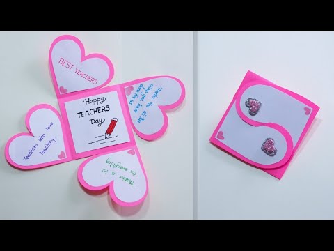 DIY - Surprise Message card for Teacher's Day / How to make Teacher's ...