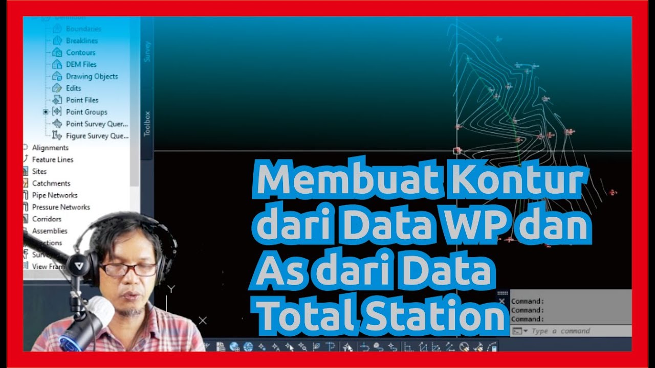 Membuat Kontur dari Data WP dan As dari Data Total Station - YouTube