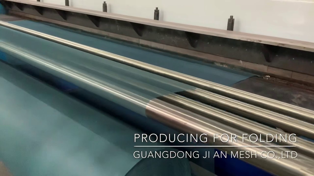Pleated mesh folding mesh manufacturer - YouTube