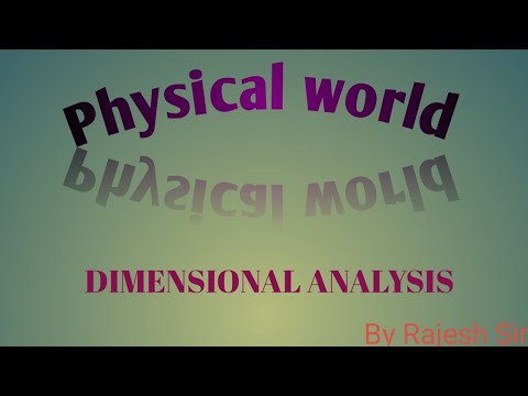 Dimensional analysis #introduction #basic concepts of dimensions # ...