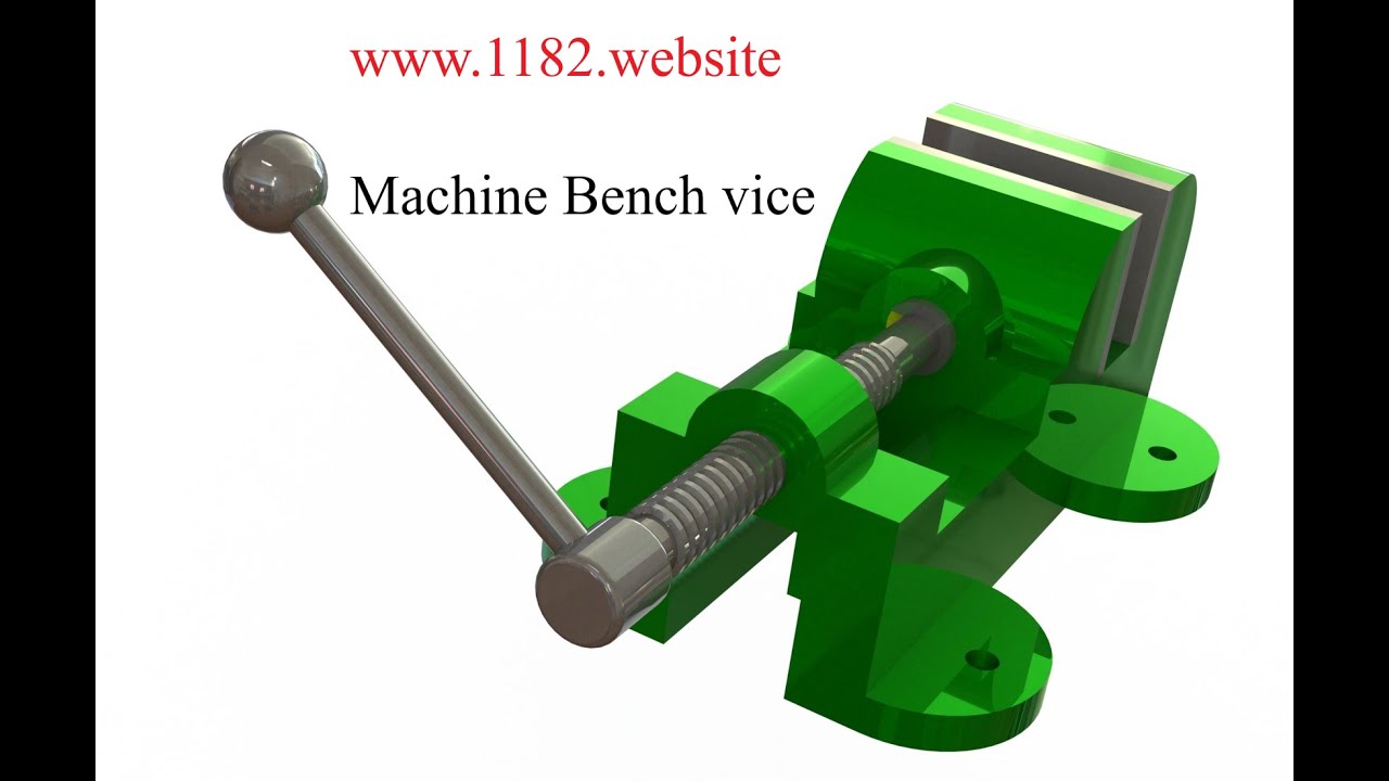 How to assemble machine Bench vice CAD model - YouTube