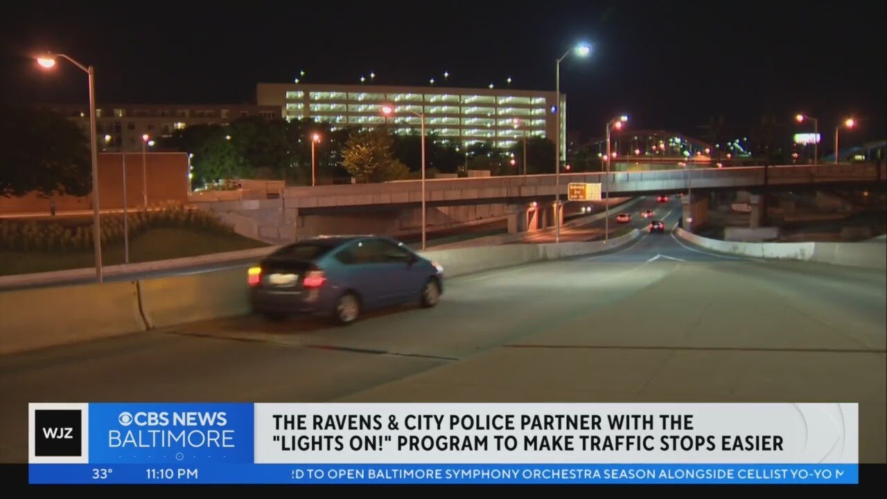 Baltimore Police, Ravens partner 'Lights On' program to make traffic ...