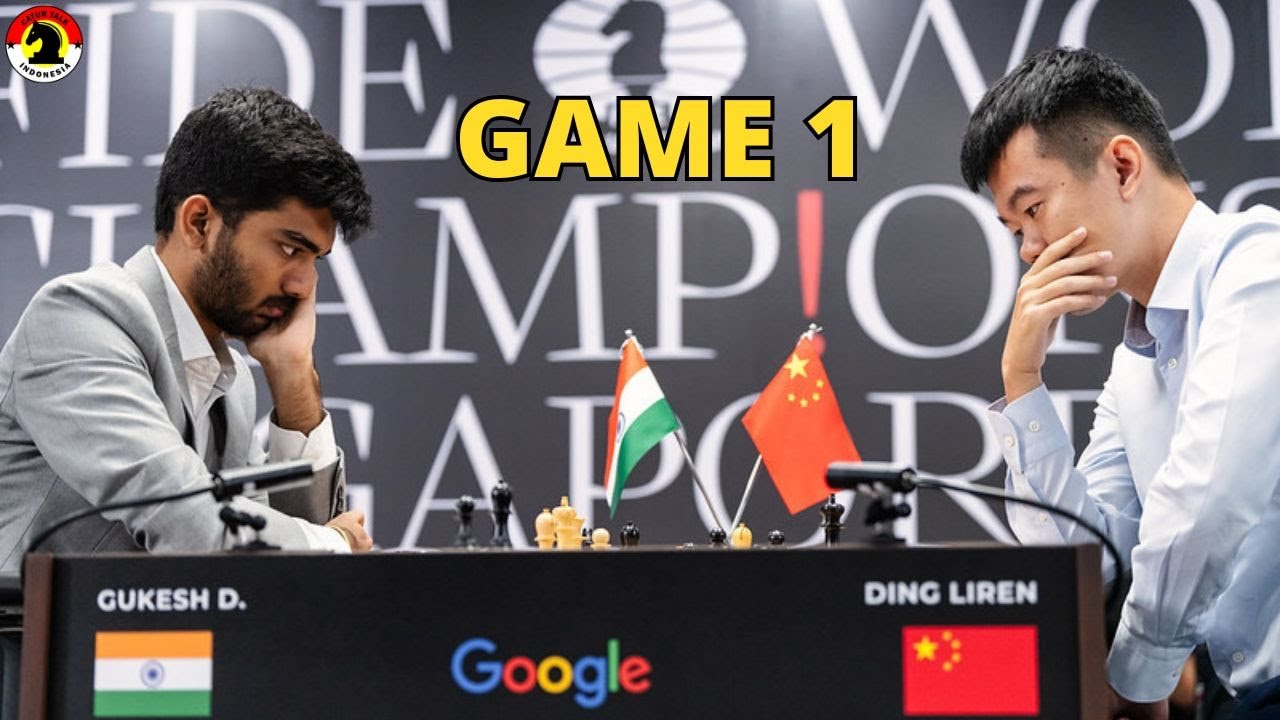 AWAL PERTANDINGAN YANG SANGAT MENAKJUBKAN🔥 Gukesh vs Ding || GAME 1 ...