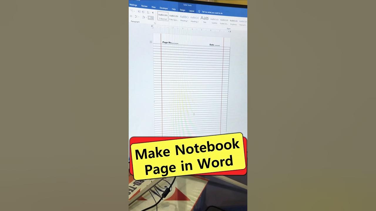 .📄How to make Notebook Paper in MS-Word #shorts #msword #word #wordtricks - YouTube