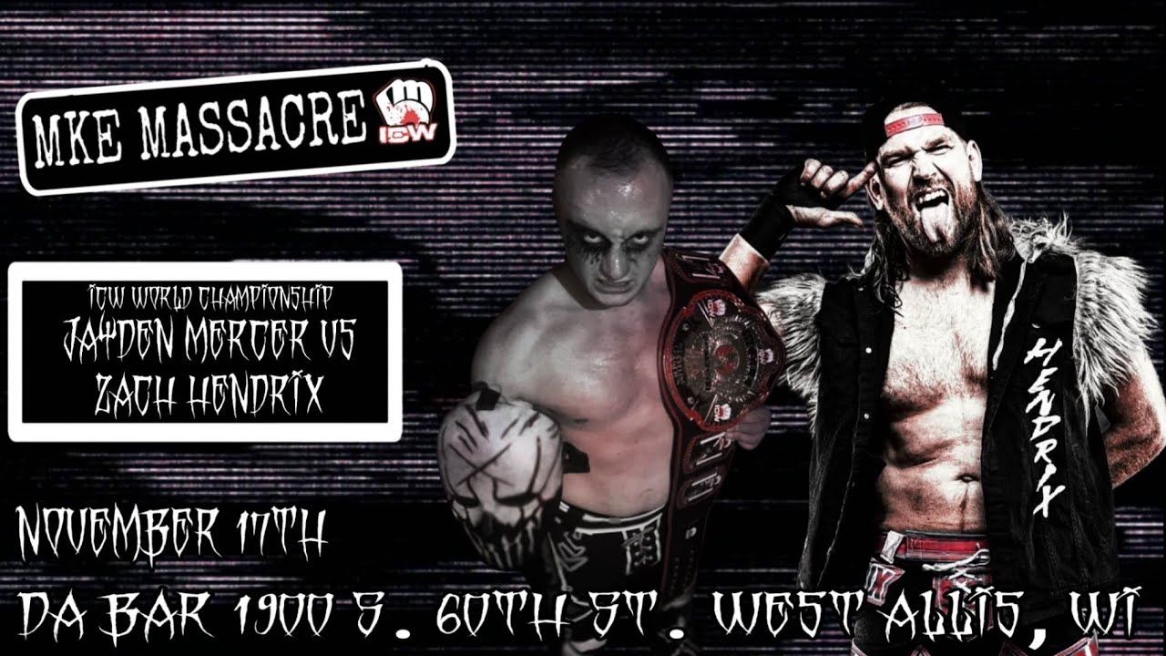 Zach Hendrix vs Jayden Mercer (ICW World Heavyweight Championship Match ...