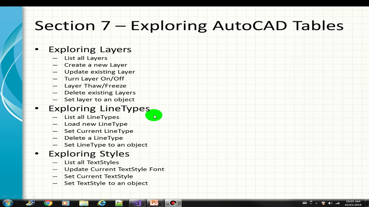 Exploring AutoCAD Tables/Dictionaries (S7 - 1) - YouTube