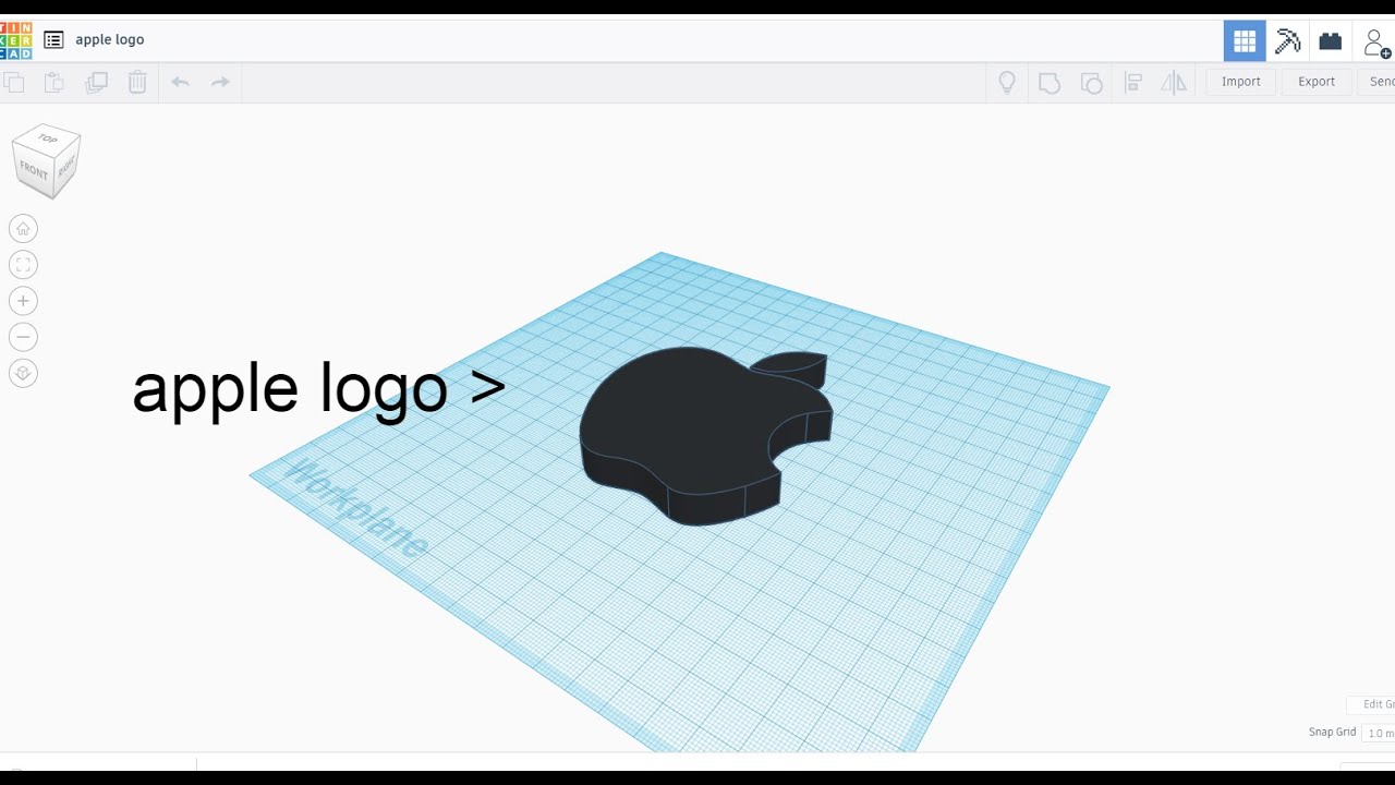 How to import the apple logo in Tinkercad - YouTube