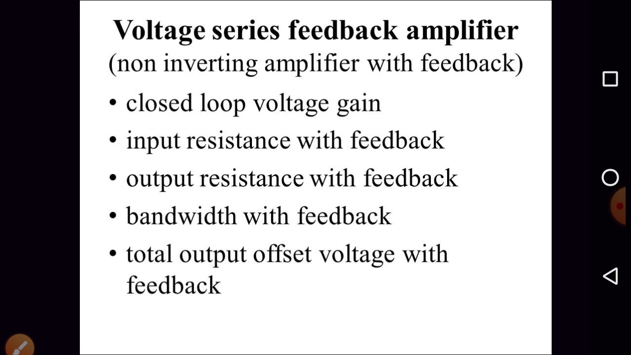 Bandwidth & total output offset voltage with feedback - YouTube