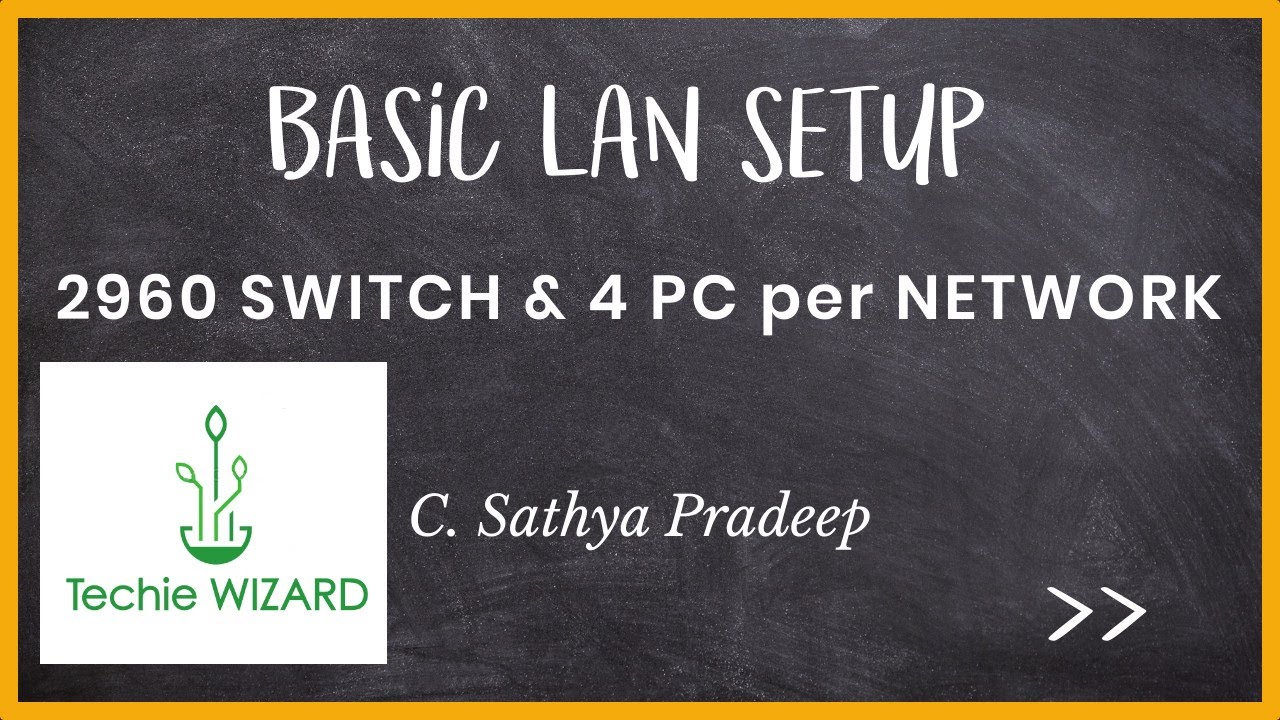 Basic LAN Setup using Packet Tracer | 2960 switch & 4 pc per n/w ...