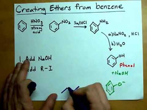 Creating Ethers from Benzene (Phenyl Ethers) - YouTube