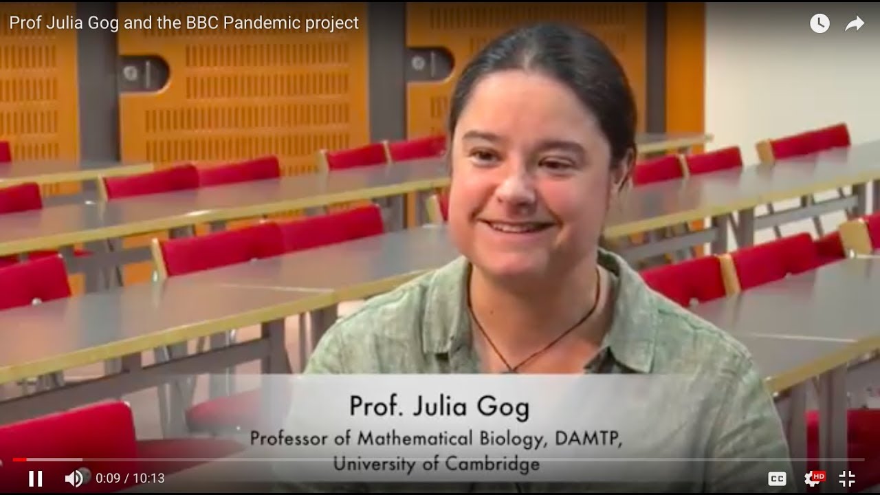 Prof Julia Gog and the BBC Pandemic project - YouTube