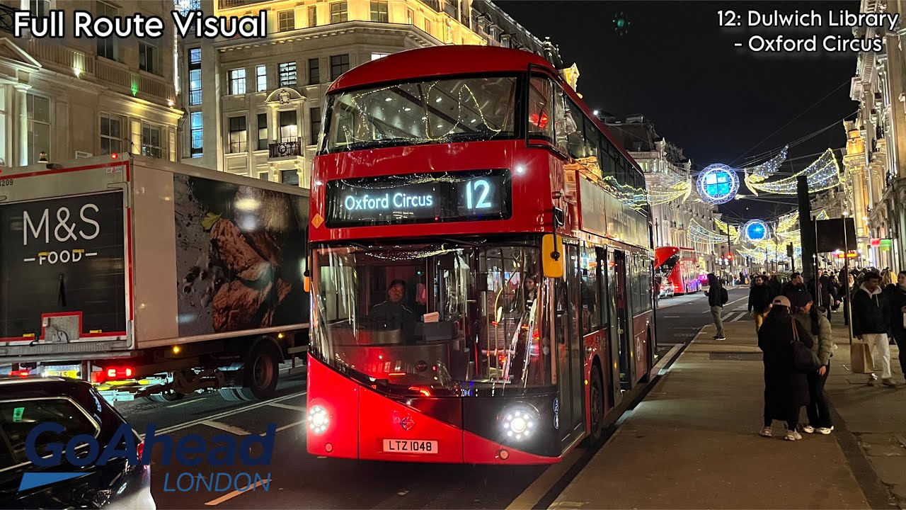 Full Route Visual | London Bus Route 12: Dulwich Library - Oxford ...