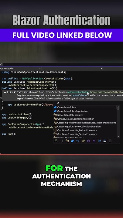 Blazor Authentication Service - #blazor #csharp #dotnetcore - YouTube