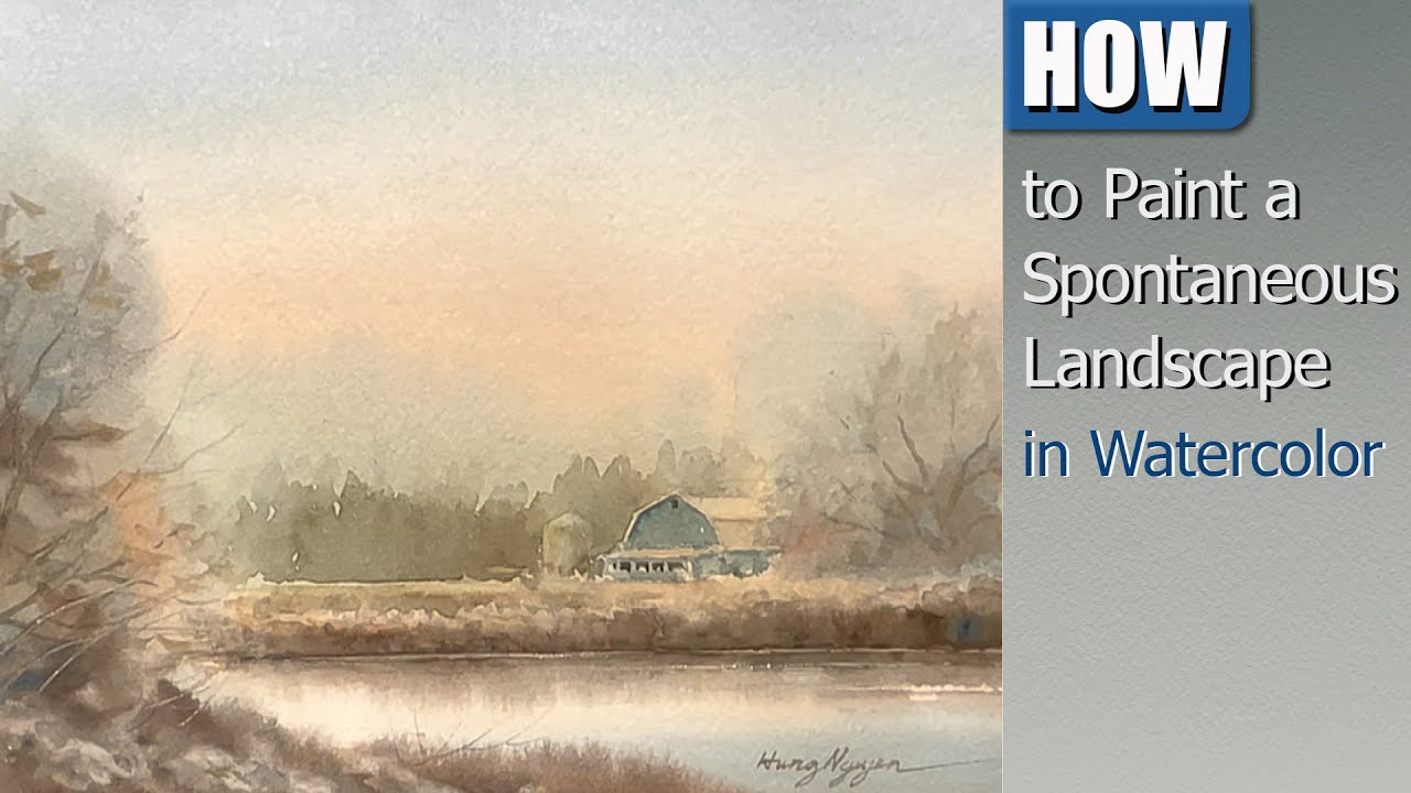 How to Paint a Spontaneous Landscape in Watercolor | Wet on Wet ...