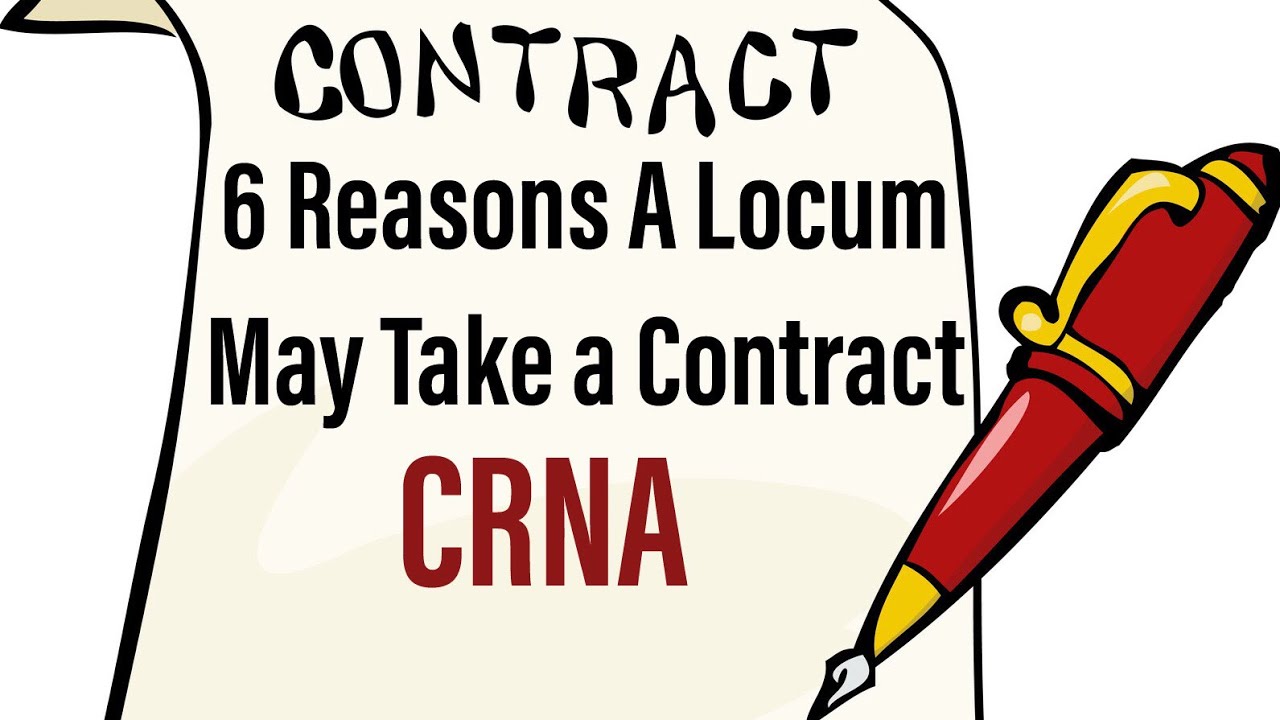 6 Reasons to Take a Locum CRNA Contract, not for $$ - YouTube