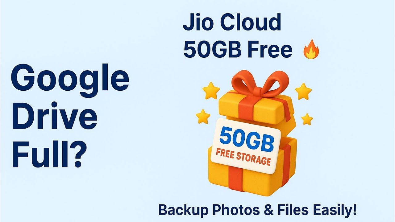 Jio 50GB Free Cloud Storage | Google Drive Full Problem Solution | Free ...