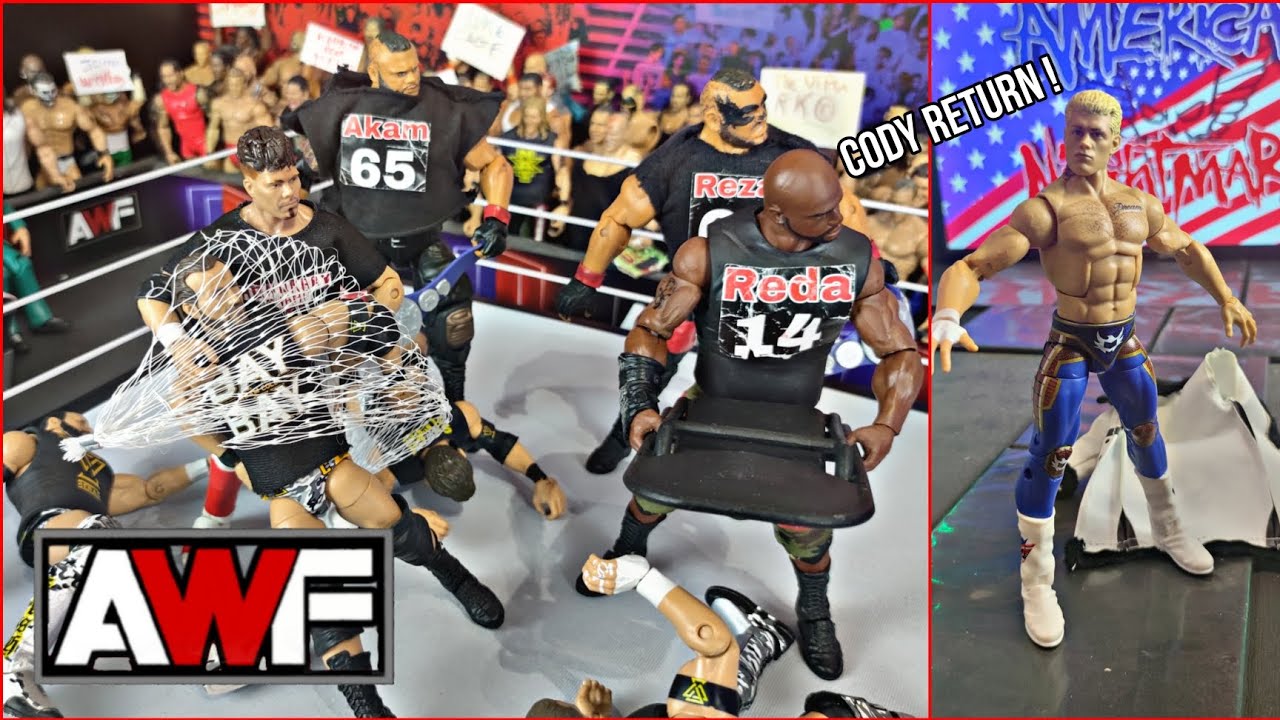 CODY RETURN AND SAVE UNDISPUTED ERA !!!!!!! - WWE ACTION FIGURES MATCH ...