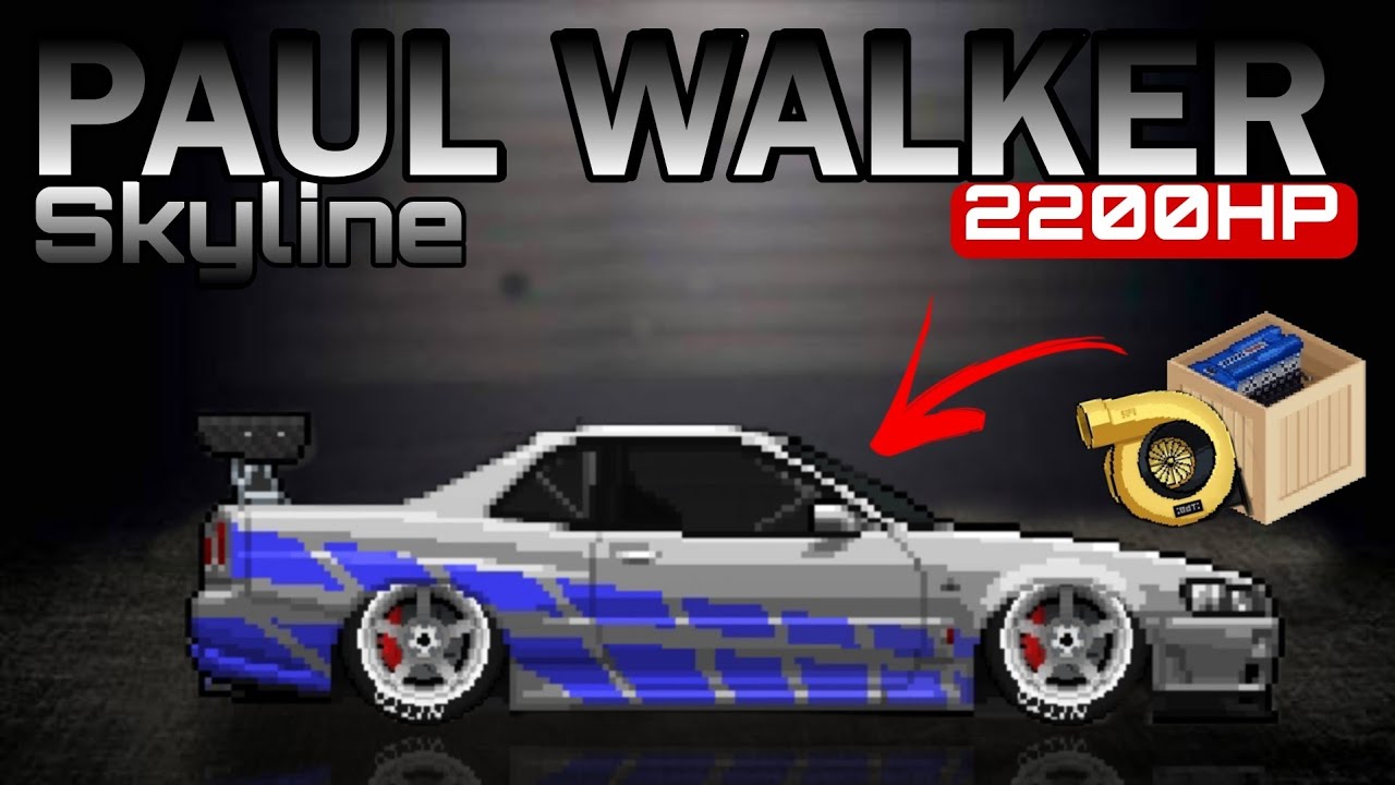 Building Paul walker Nissan GTR R34 in pixel car racer | pixel car ...