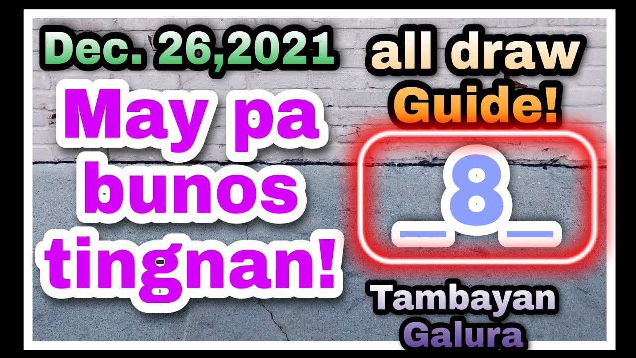 Dec. 26, 2021: may pa bunos tayo at new guide alldraw! - YouTube