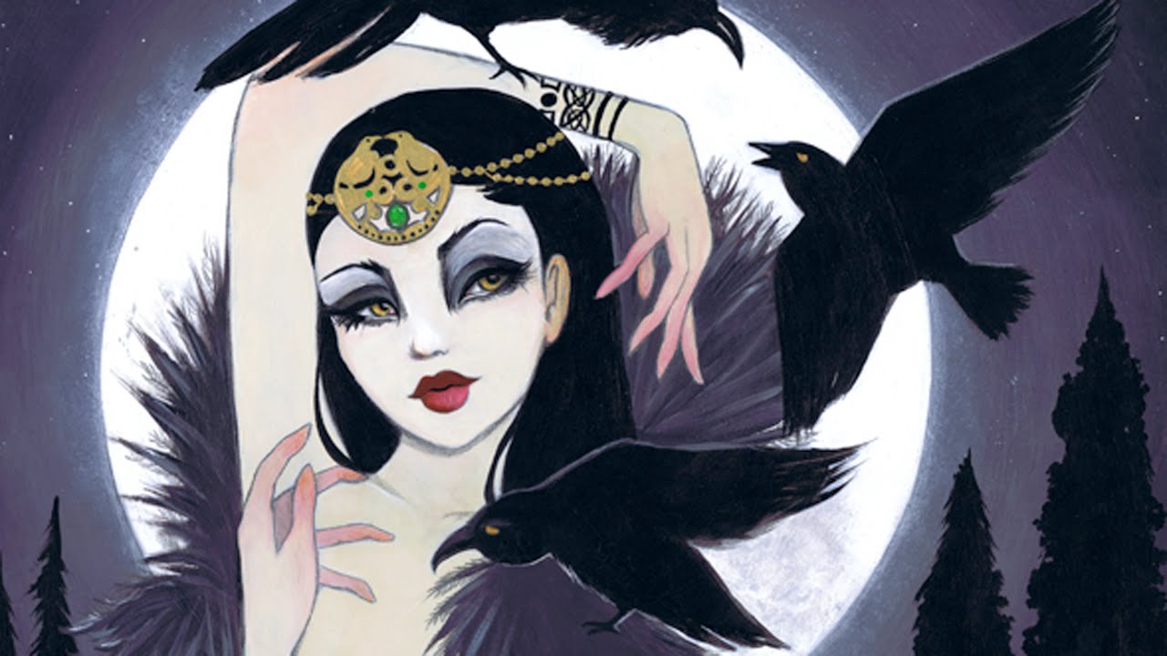 The Morrigan Irish Mythology Goddess Painting Demo by Leilani Joy - YouTube