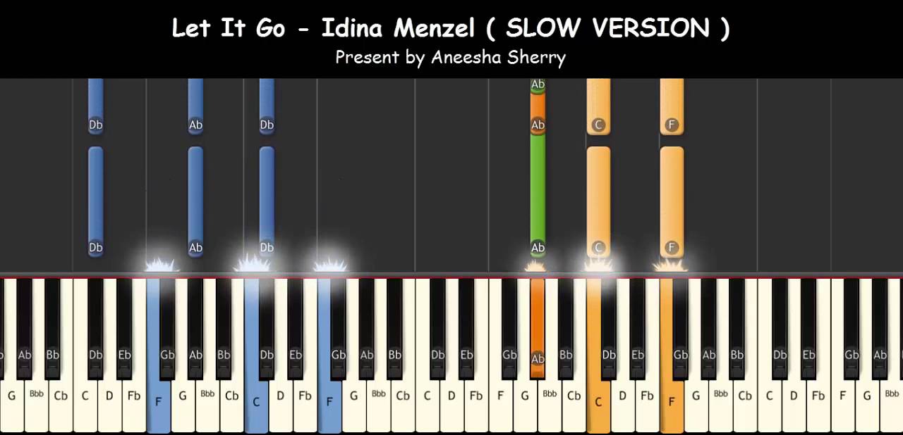 How to play "Let It Go - Idina Menzel" Slow Version On Piano Tutorials ...