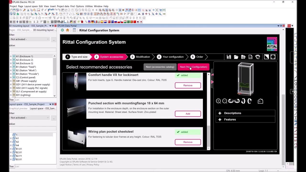 Rittal Configuration System Integration with EPLAN Pro Panel - YouTube