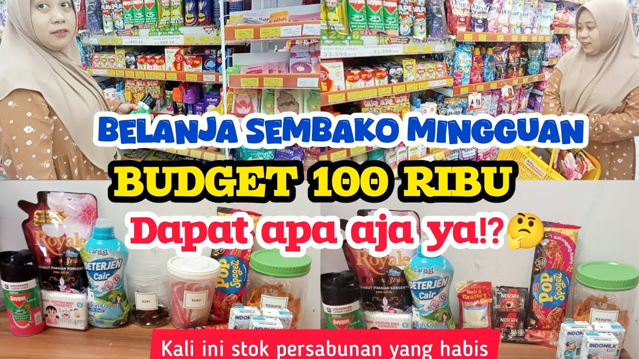 STOK PERSABUNAN HABIS ‼️| BELANJA SEMBAKO HEMAT LAGI BUDGET 100 RIBU ...