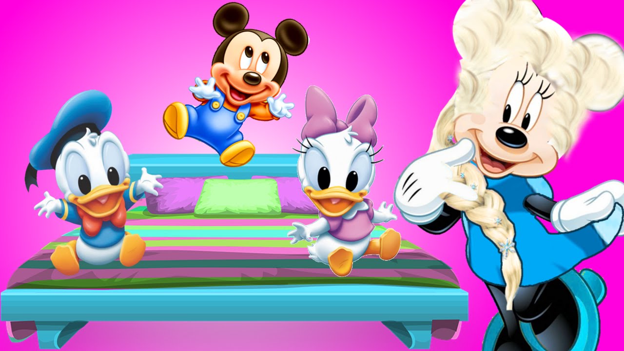 Mickey Mouse Clubhouse 5 Little Monkeys Kids Song | 15 Minutes Nursery ...