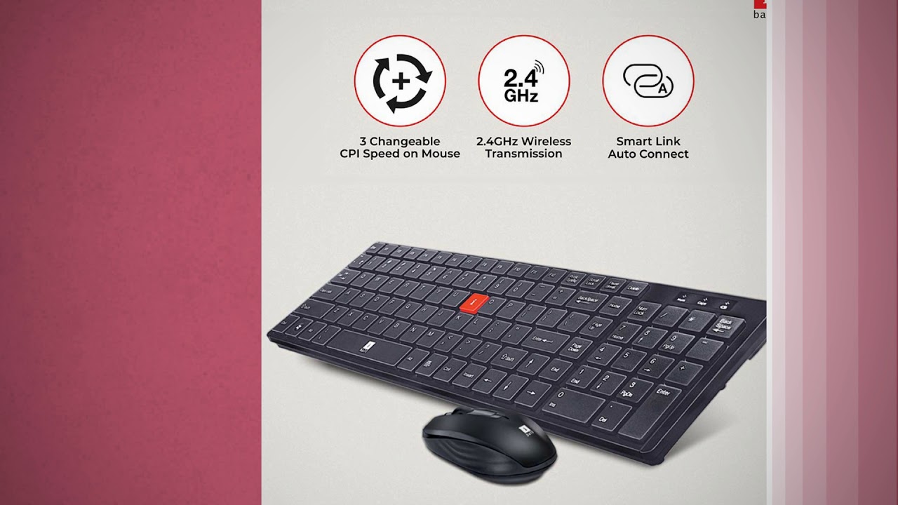 iBall Wireless Combo i4 Deskset Slim / Keyboard / Smart Mouse - YouTube