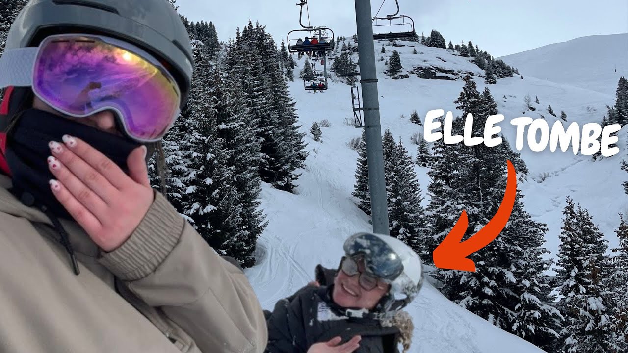 ELLE TOMBE !!! (vlog au ski #2) - YouTube