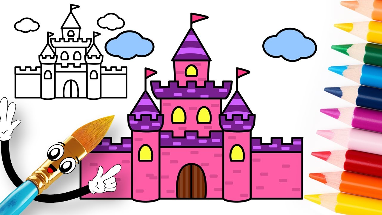 🏰How to Draw a Fairy Castle🖌️Easy Drawings Step by Step - YouTube