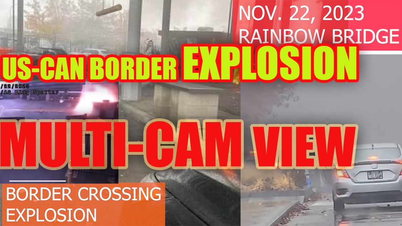 "INSANE 🤯": CAR COLLISION sparks MASSIVE FIRE at Rainbow Bridge border ...