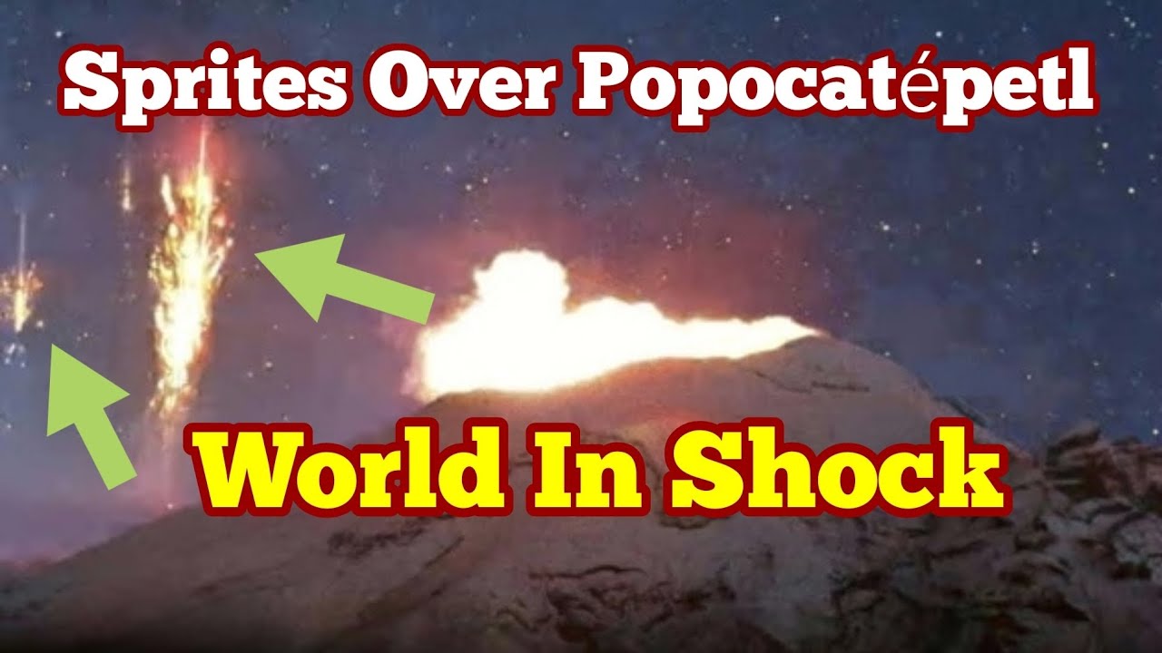 Sprites Over Popocatépetl Volcano, Red Sprites, Positive Lightning ...