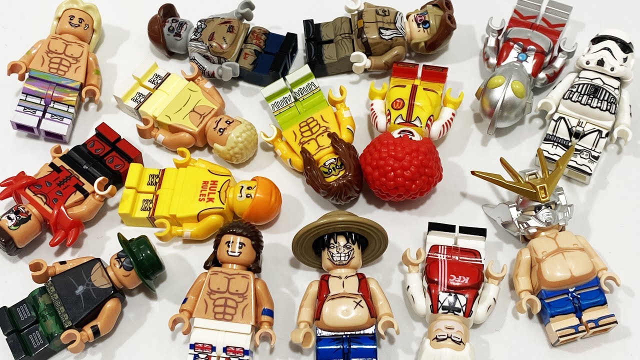 LEGO WWE/WWF & EAT TOO MUCH FAT MINIFIGURES WRESTLER MINIFIGURES ...