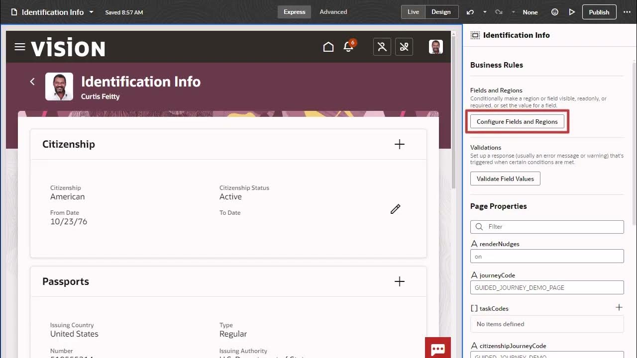 VB Studio Express | How do I modify field and region properties on a Redwood page? - YouTube