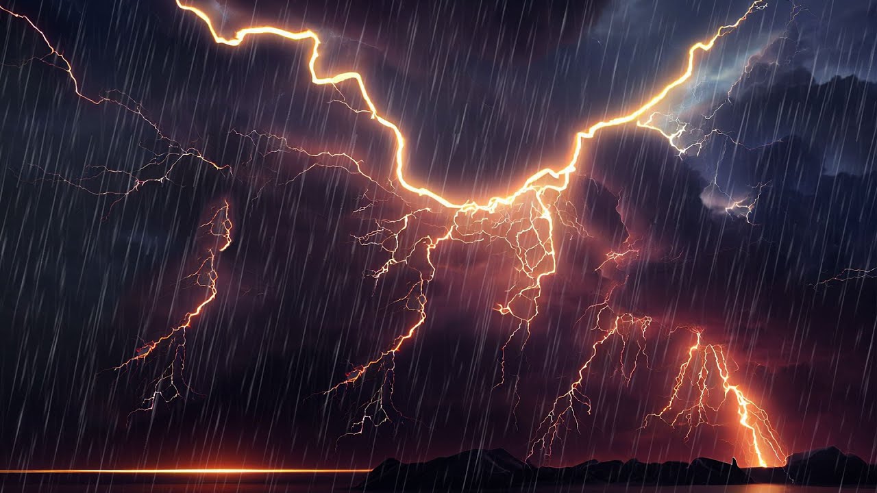 Sleep Instantly with Thunderstorm Sounds at Night! Heavy Rain and Epic ...