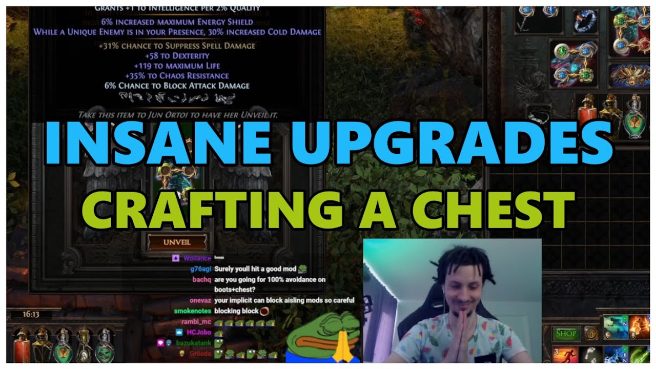 [PoE] Crafting my new chest & insane double corrupt - Stream Highlights ...