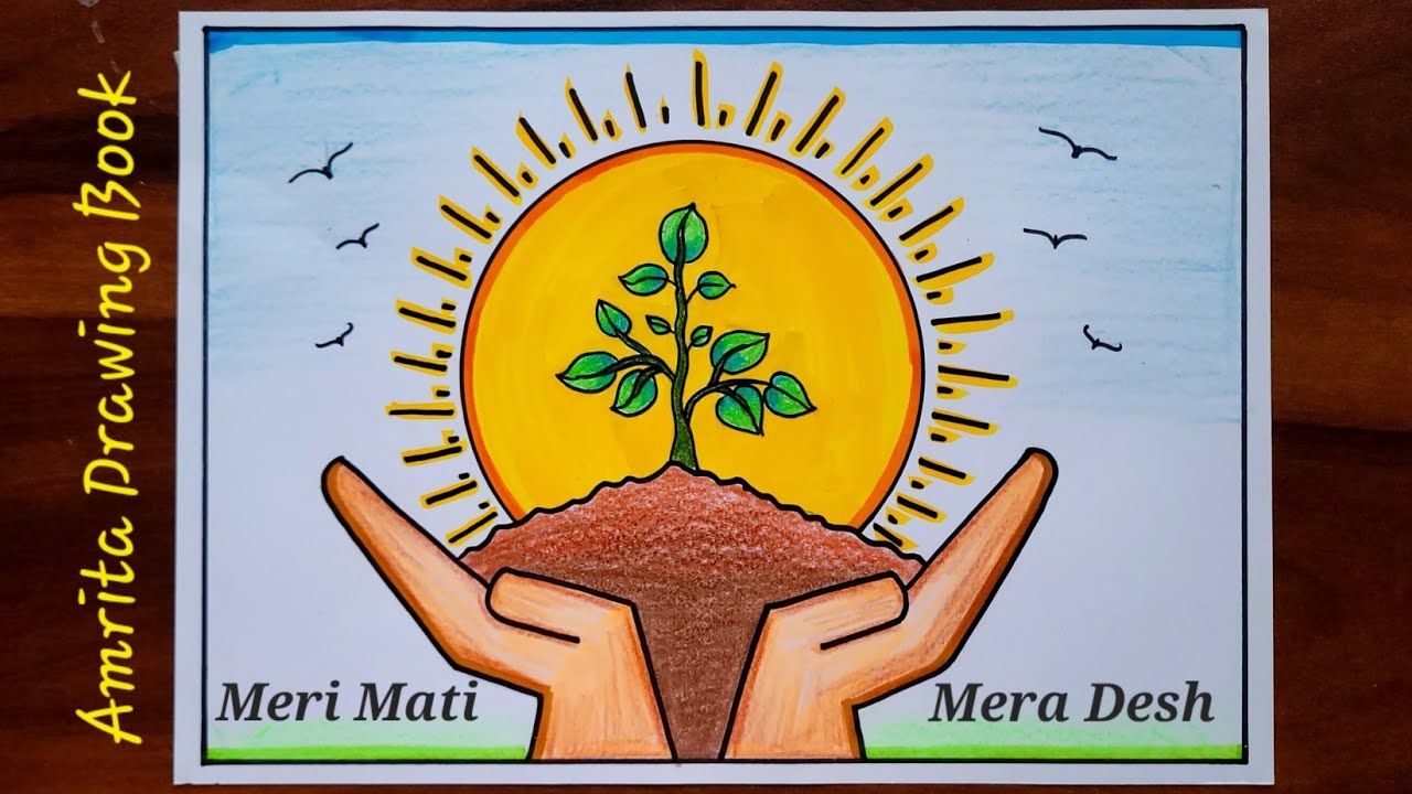 Meri Mati Mera Desh Drawing easy | Meri Mati Mera Desh Poster | मेरी ...