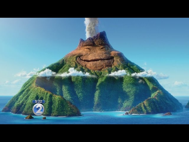 Cartone Animato Vulcano Eruzione Di Lava, Eruzione Vulcanica In Stile
