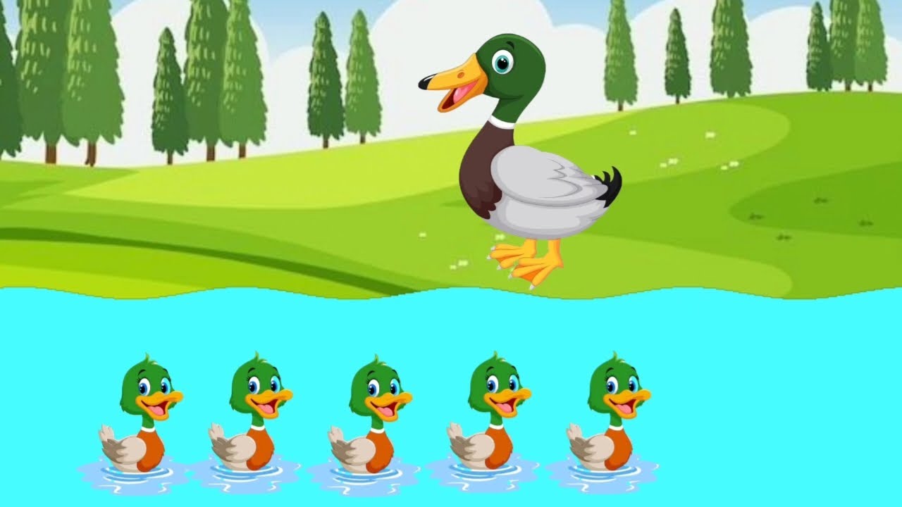 Five little ducks| five little ducks song| kids learning video| best ...