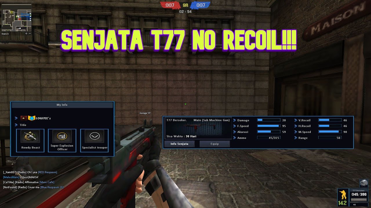 Play Game Senjata T77 No Recoil !! - Point Blank Indonesia - YouTube